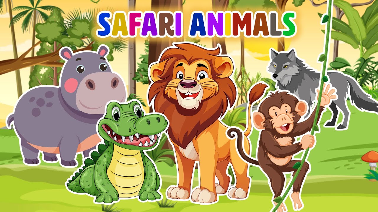 Safari Animals Make Fun Sounds for Kids | Animal Sounds Song - YouTube