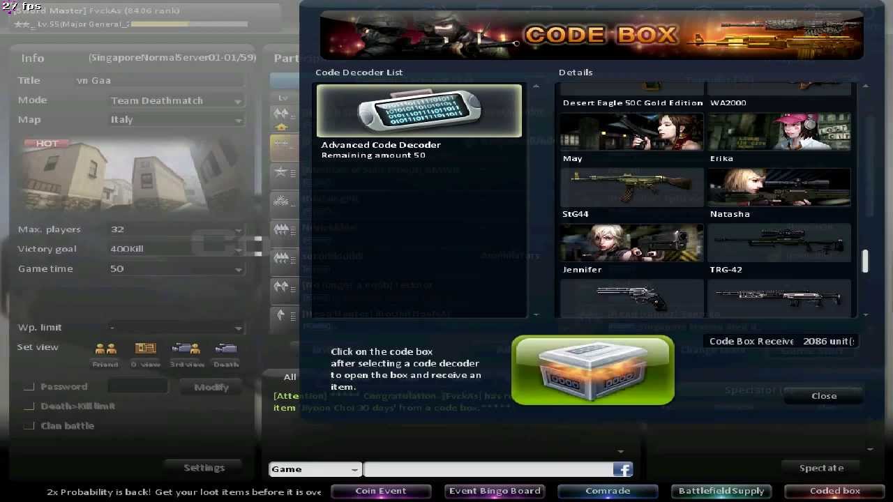 Counter Strike Online: Open 161 code decoder after maintance - YouTube