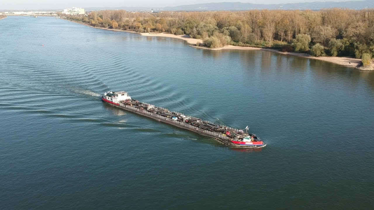 Schiff auf dem Rhein - YouTube