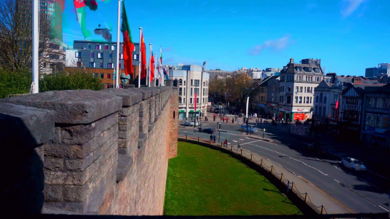 View From Cardiff Castle - YouTube