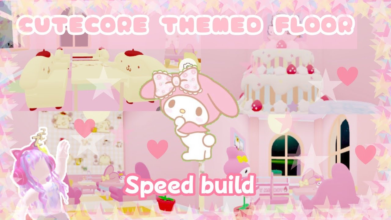CUTECORE THEMED 4TH FLOOR SPEED BUILD|ROBLOX MY HELLO KITTY CAFE - YouTube