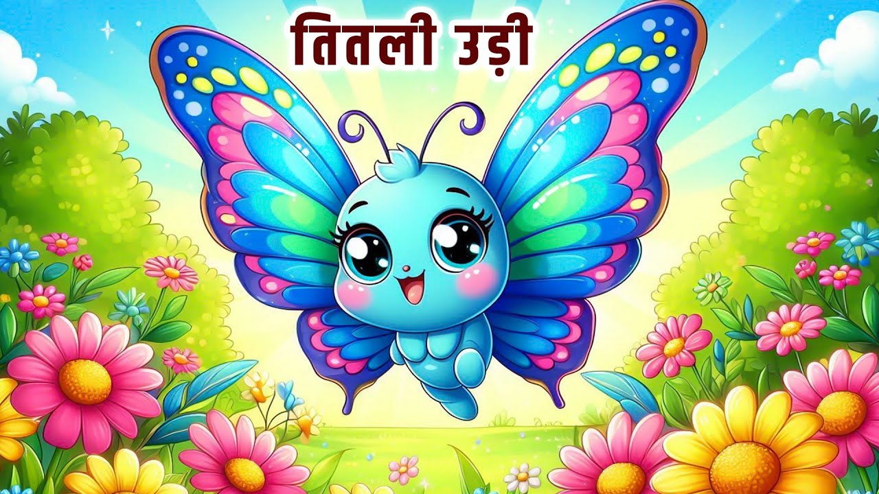Titli Udi Bus Mein Chadhi | तितली उड़ी बस में चढ़ी | Nursery Rhyme For ...