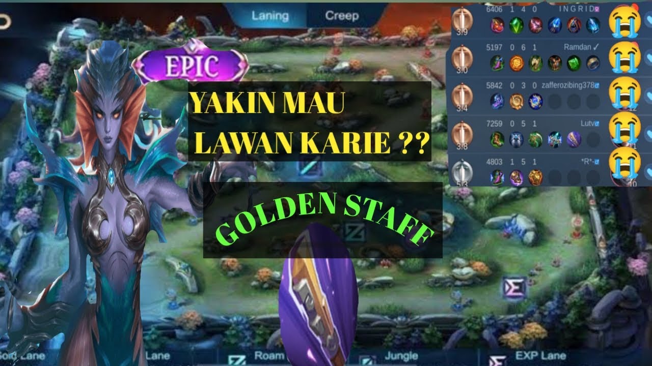 CARA MAIN KARRIE ITEM EMBLEM & BUILD KARRIE 2023 TUTORIAL & GAMEPLAY ...