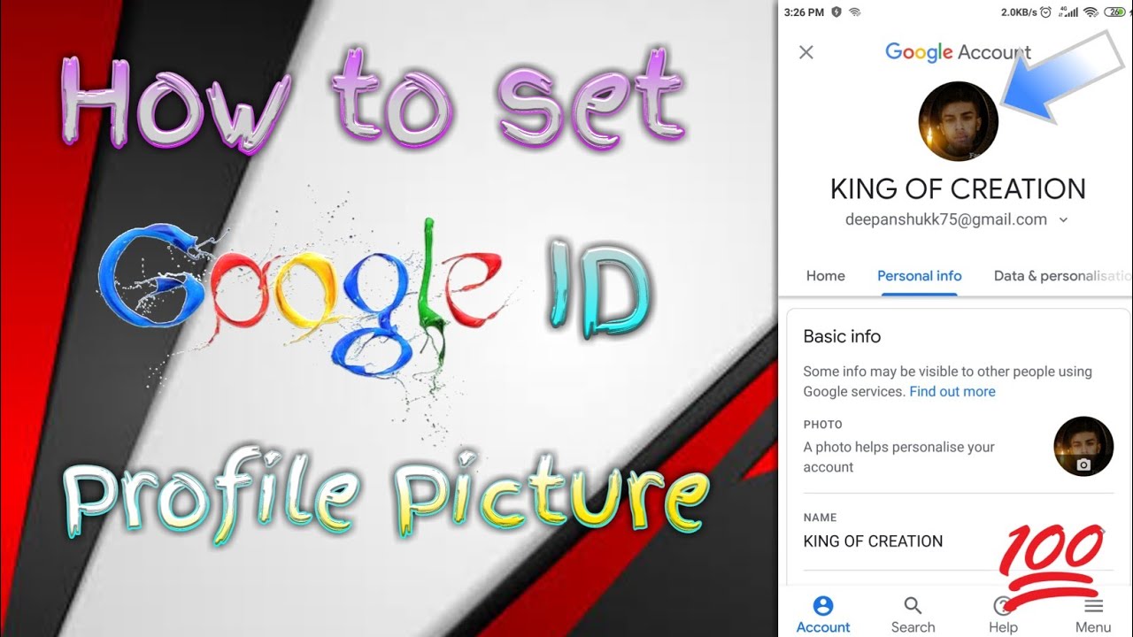 How to change Google ID profile photo || Technical king - YouTube