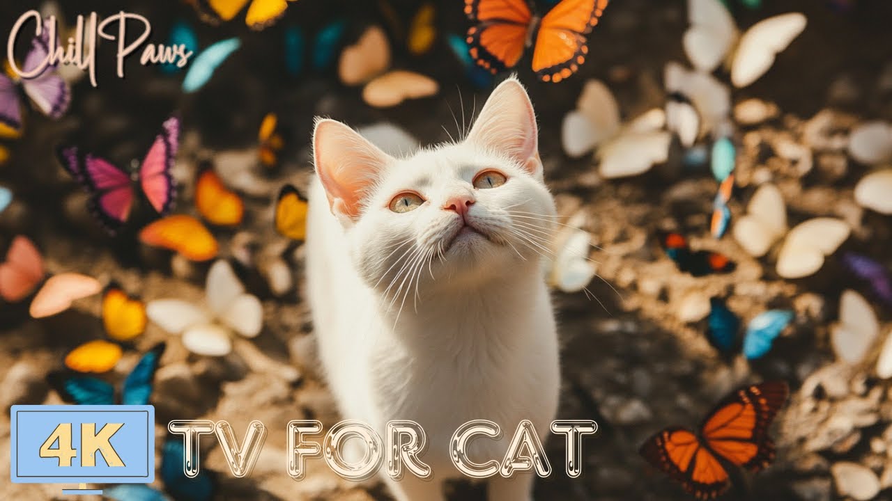 Cat TV 📺 Relaxing Nature Ambience with Colorful Animals for Cats - YouTube