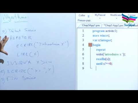 Les structures de contrôle itératives (chap5-partie2-App1) Pascal - YouTube