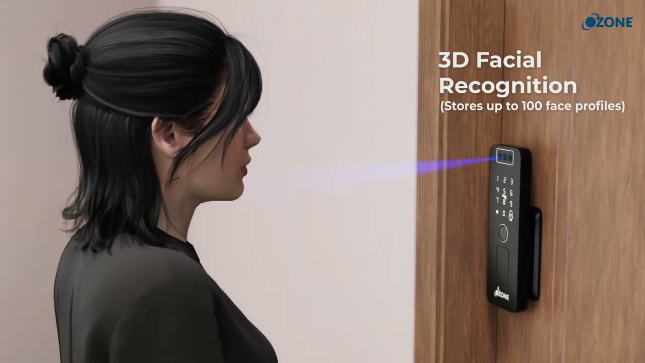 Ozone | 3D Facial Recognition Rim Lock - YouTube