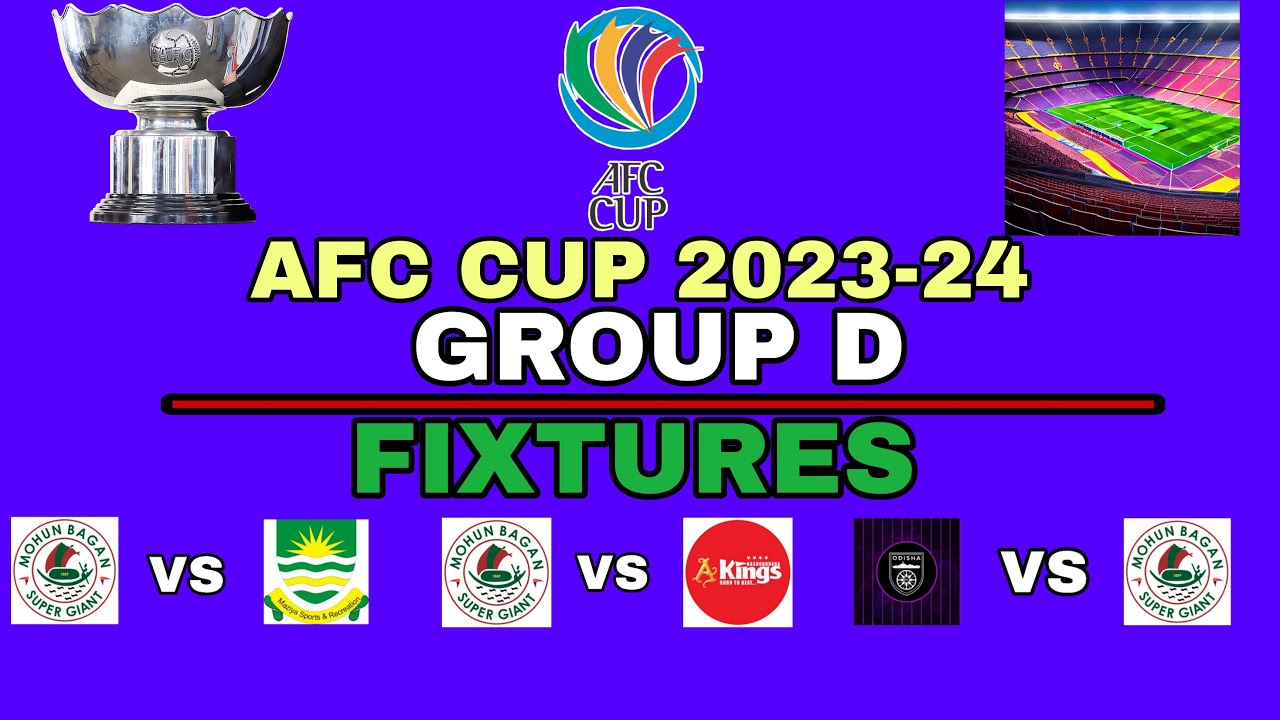 AFC CUP 🏆 2023-24 GROUP D FIXTURES #afccup2023 #mohunbagansupergiant # ...