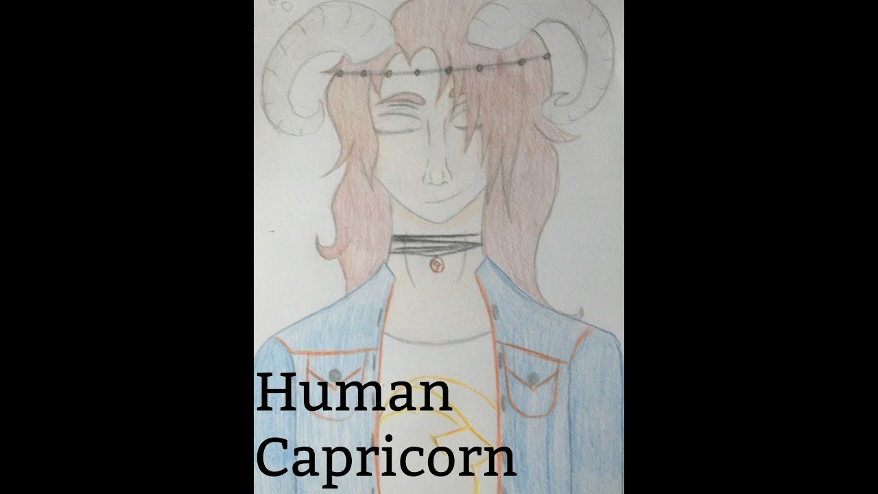 "Human Capricorn" Speed drawing - YouTube