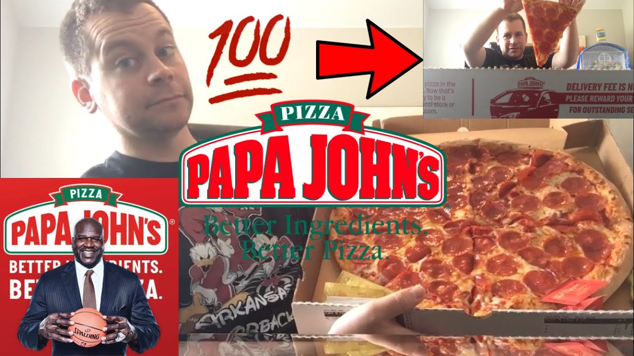 Jackson Reviews Papa John's Shaq-a-Roni Pizza - YouTube