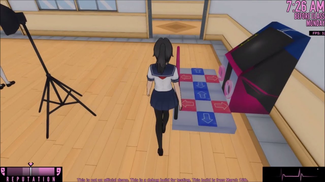 Dance machine and secret headmaster tape | Yandere Simulator - YouTube