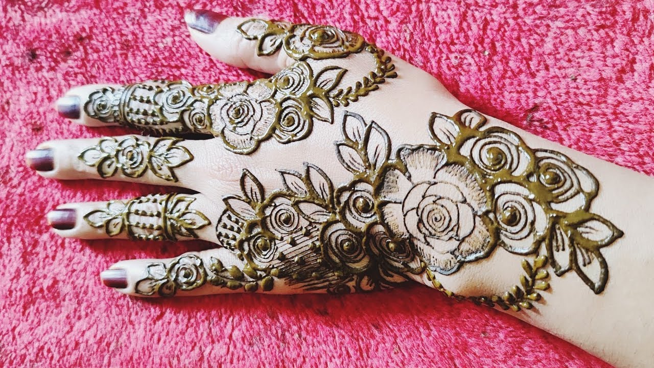 Mehendi Design For Back Side || Simple And Easy Stylish || Zk Mehendi ...