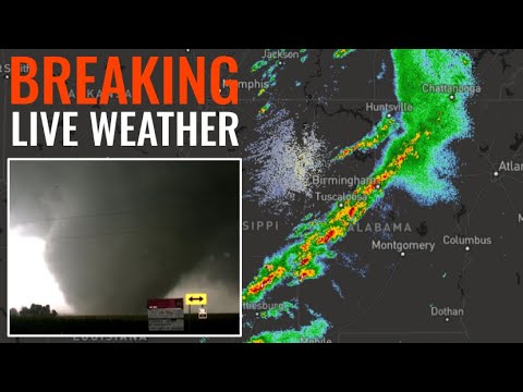 LIVE- Tornado Coverage With Storm Chasers In The Field - Live Weather ...
