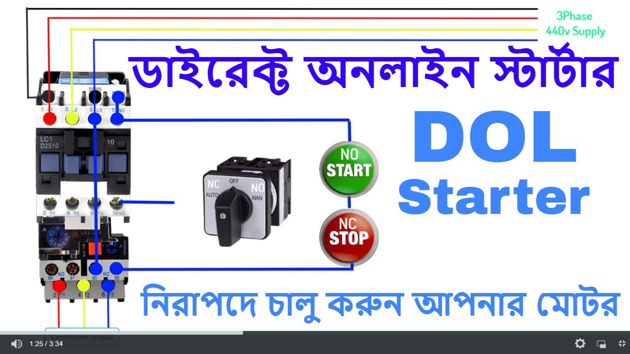 DOL (Direct Online Starter) with auto manual Selector switch | ডাইরেক্ট ...