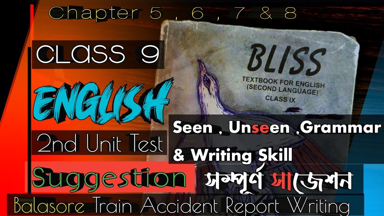 class 9 English 2nd unit test suggestion 2024/class ix English /writing ...