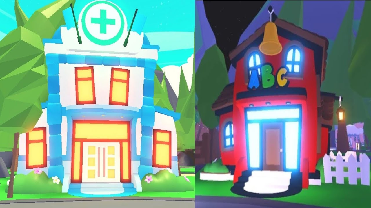 New school and hospital update in Adopt Me! - YouTube