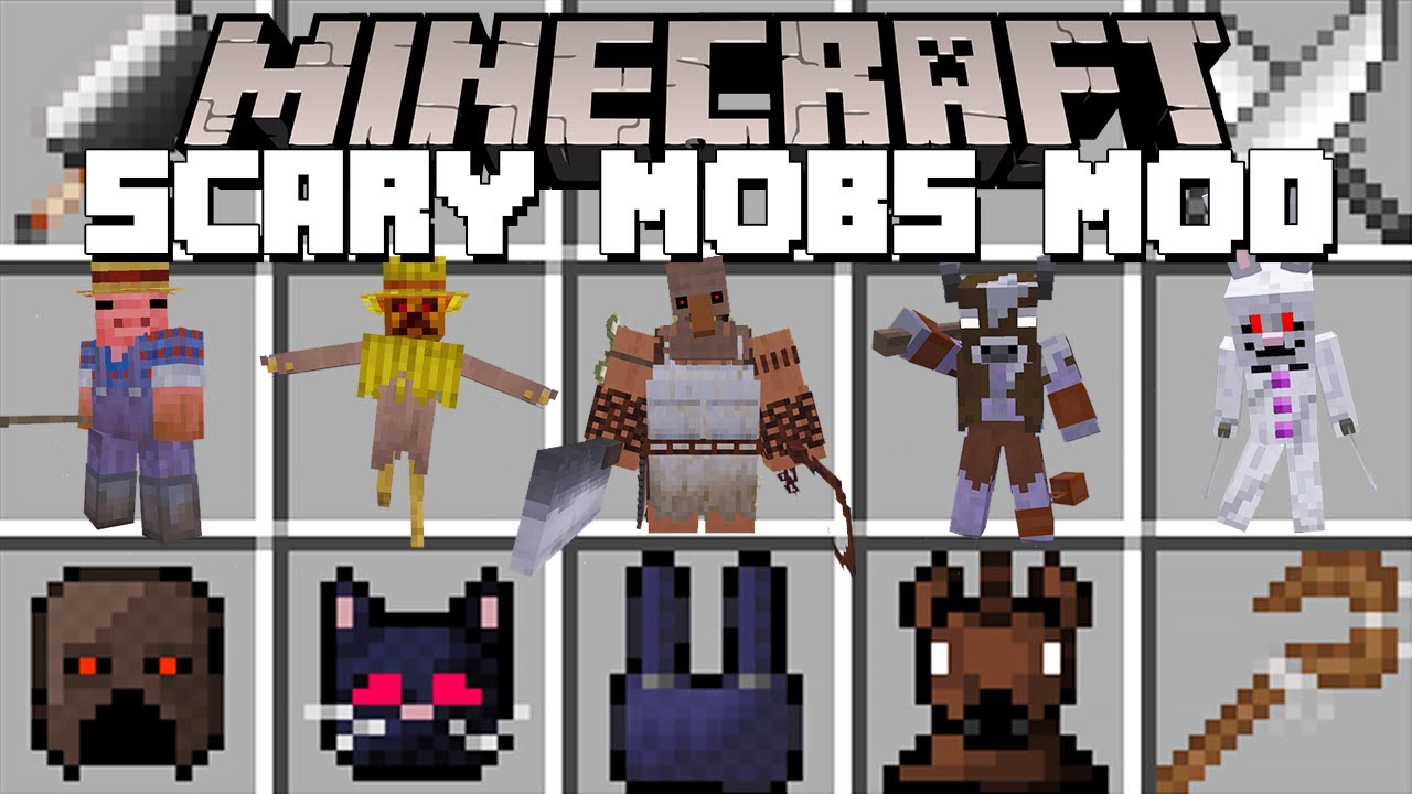 Minecraft SCARY MOBS MOD / EVIL MOBS MOD! (Minecraft Mods) - YouTube