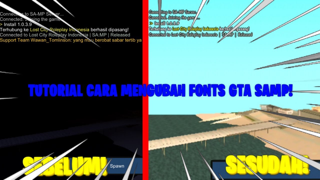 TUTORIAL CARA MENGUBAH FONTS GTA SAMP! TUTORIAL #1 - YouTube
