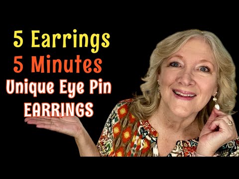 DIY Make 5 Beaded Dangle Drop Eye Pin EARRINGS 5 Minute ❤️ Beginner Jewelry Making Tutorial
