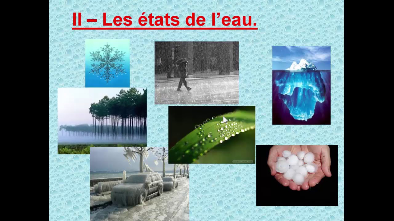physique 1AC : L’EAU DANS NOTRE ENVIRONNEMENT - YouTube