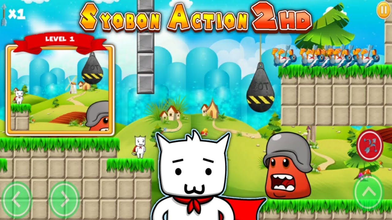 Syobon Action 2 HD (Cat Mario) || Level #1 - YouTube