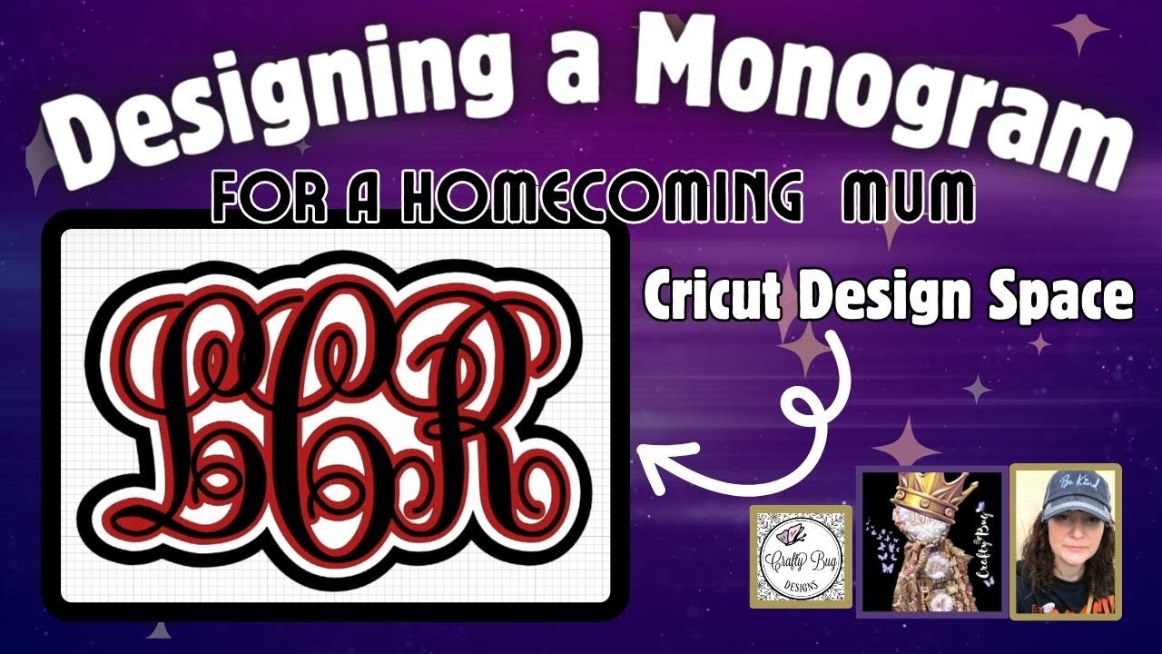 MONOGRAM Cricut Design Space// Custom cutout for homecoming mum #cricut ...