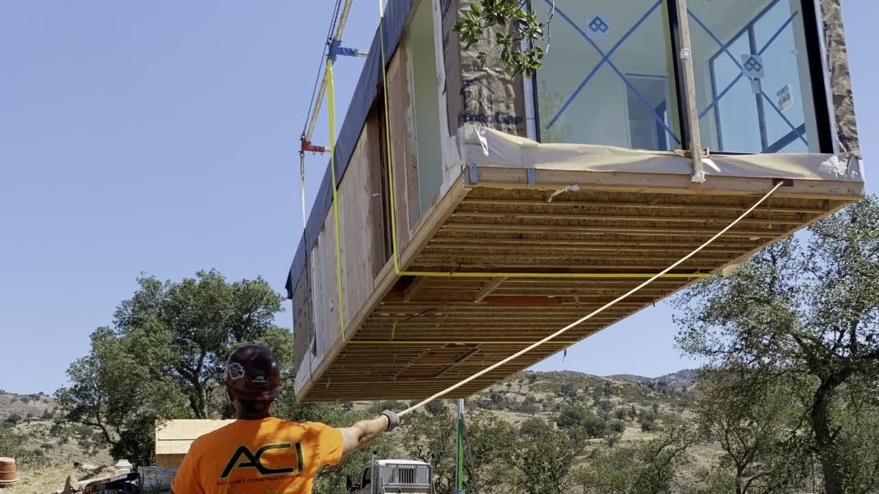 Watch now: Million dollar modular home delivery in Napa, Calif. - YouTube