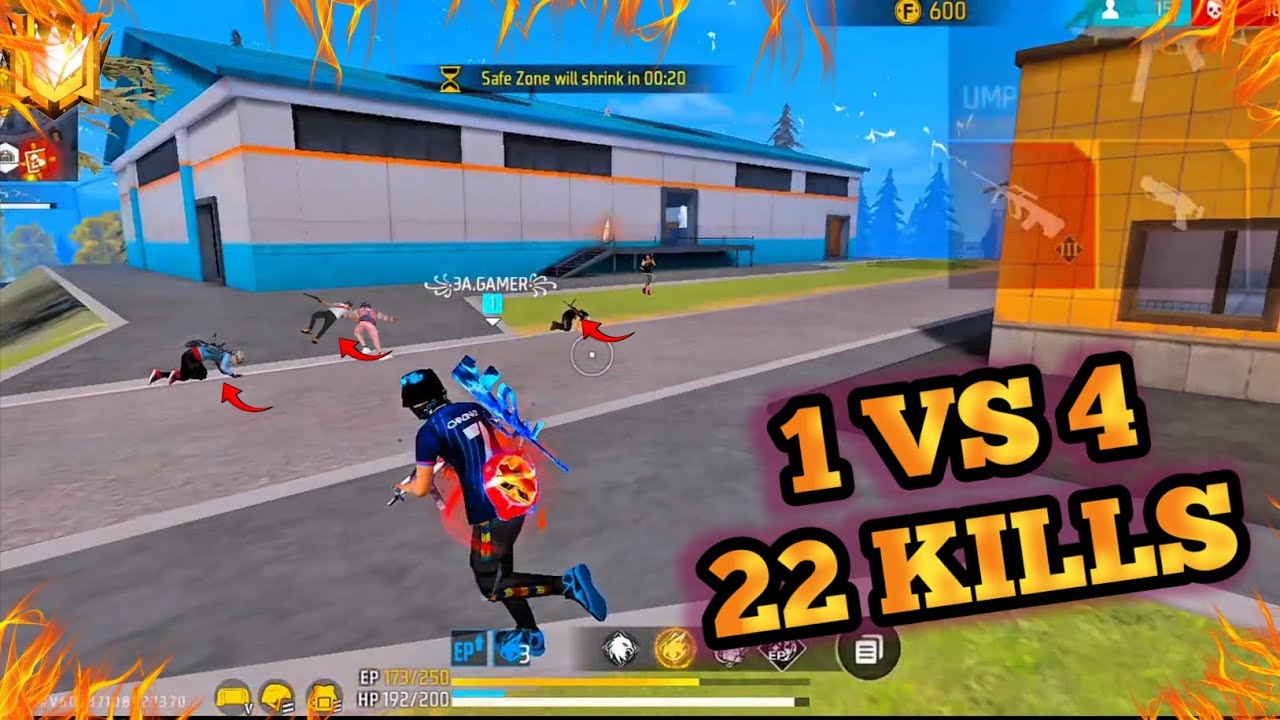 22 kills 💪( Aug +Ump) full gamepaly. IQ level 99.99% - YouTube