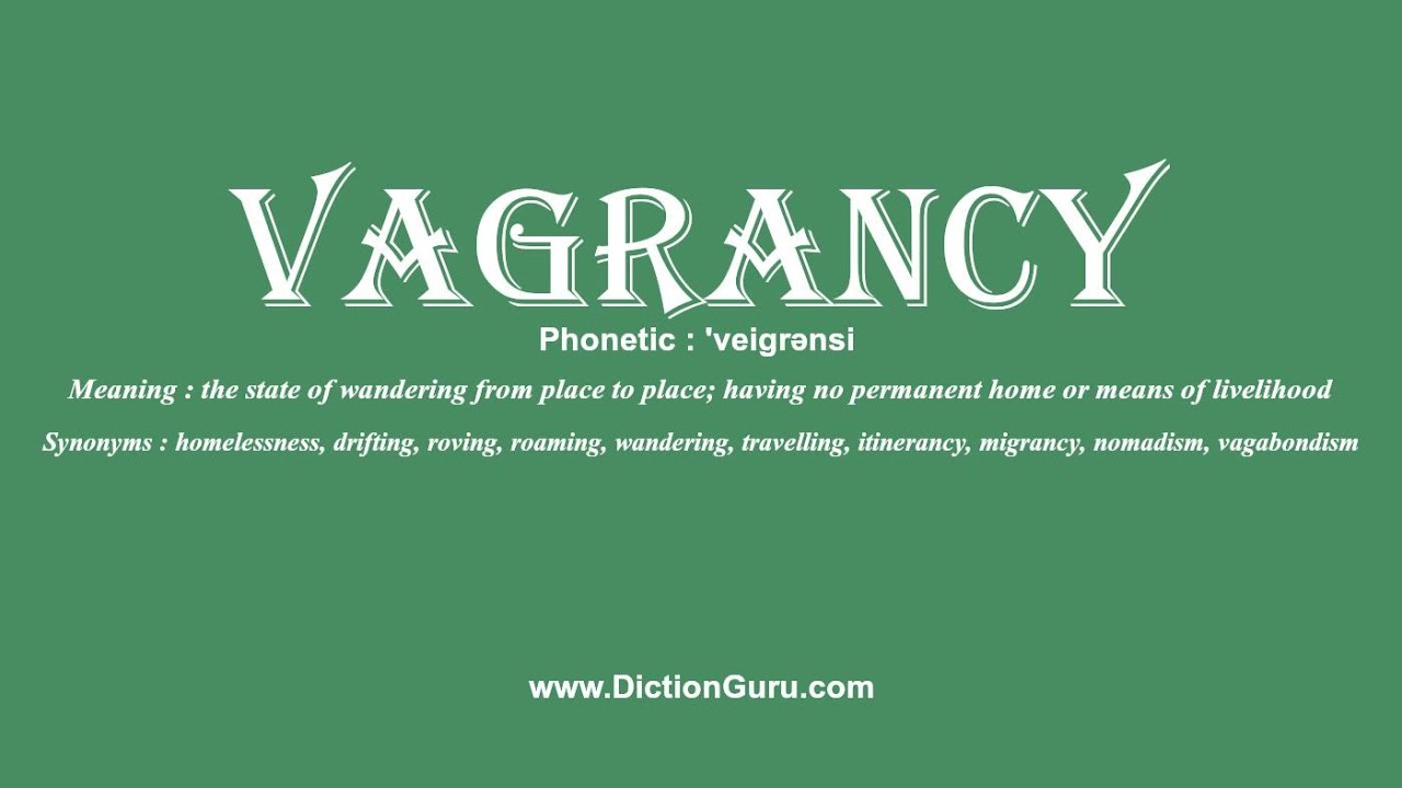 How to Pronounce vagrancy with Meaning, Phonetic, Synonyms and Sentence ...