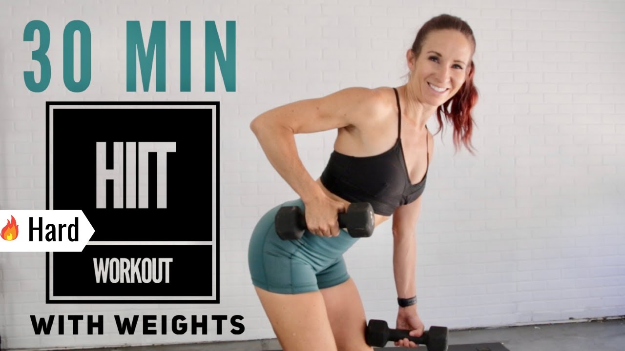 Calorie Burning 30 Min Full Body Hiit Style Workout With Weights Get
