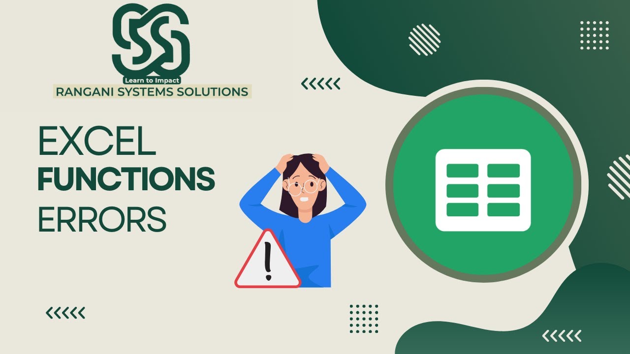 Excel Basics 7 Excel Errors Youtube