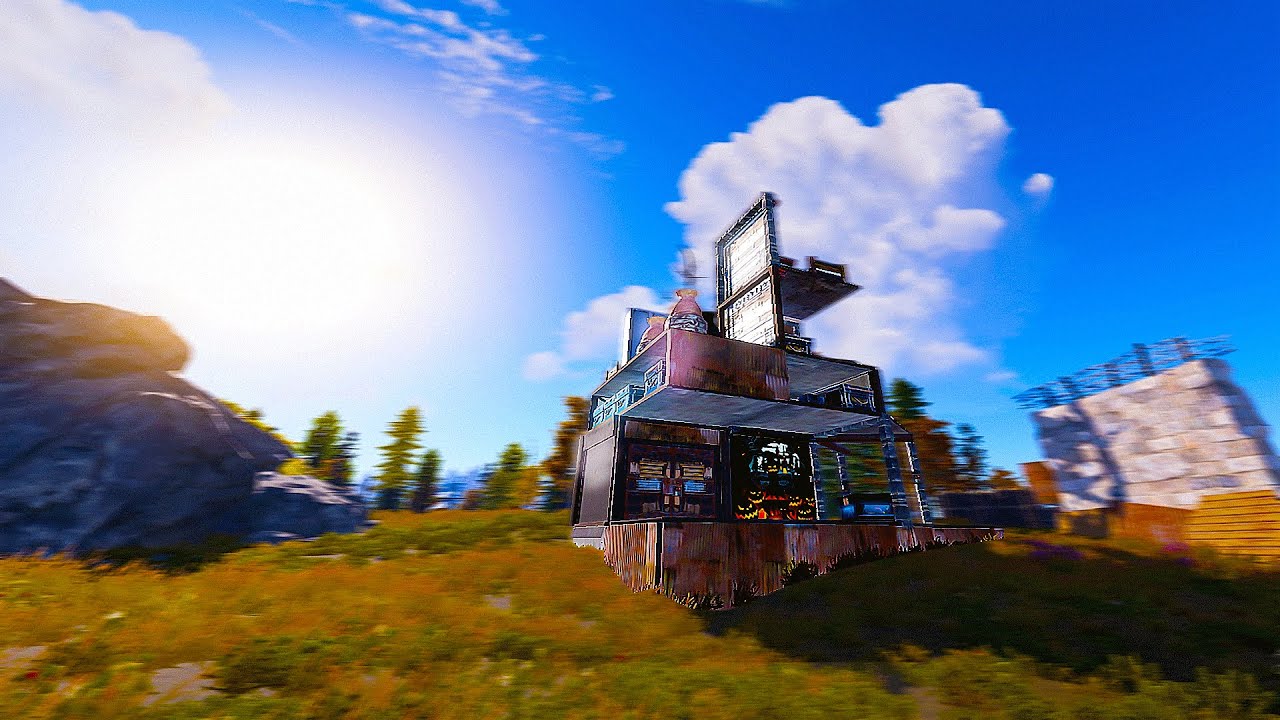 Rust C4 and rocket raid defense against roof camping neighbors #rust # ...