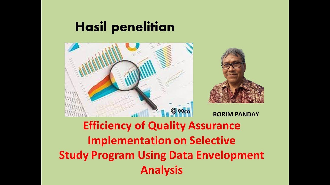 Evaluation of Quality Assurance on Selective Study Program Using Data Envelopment Analysis - YouTube