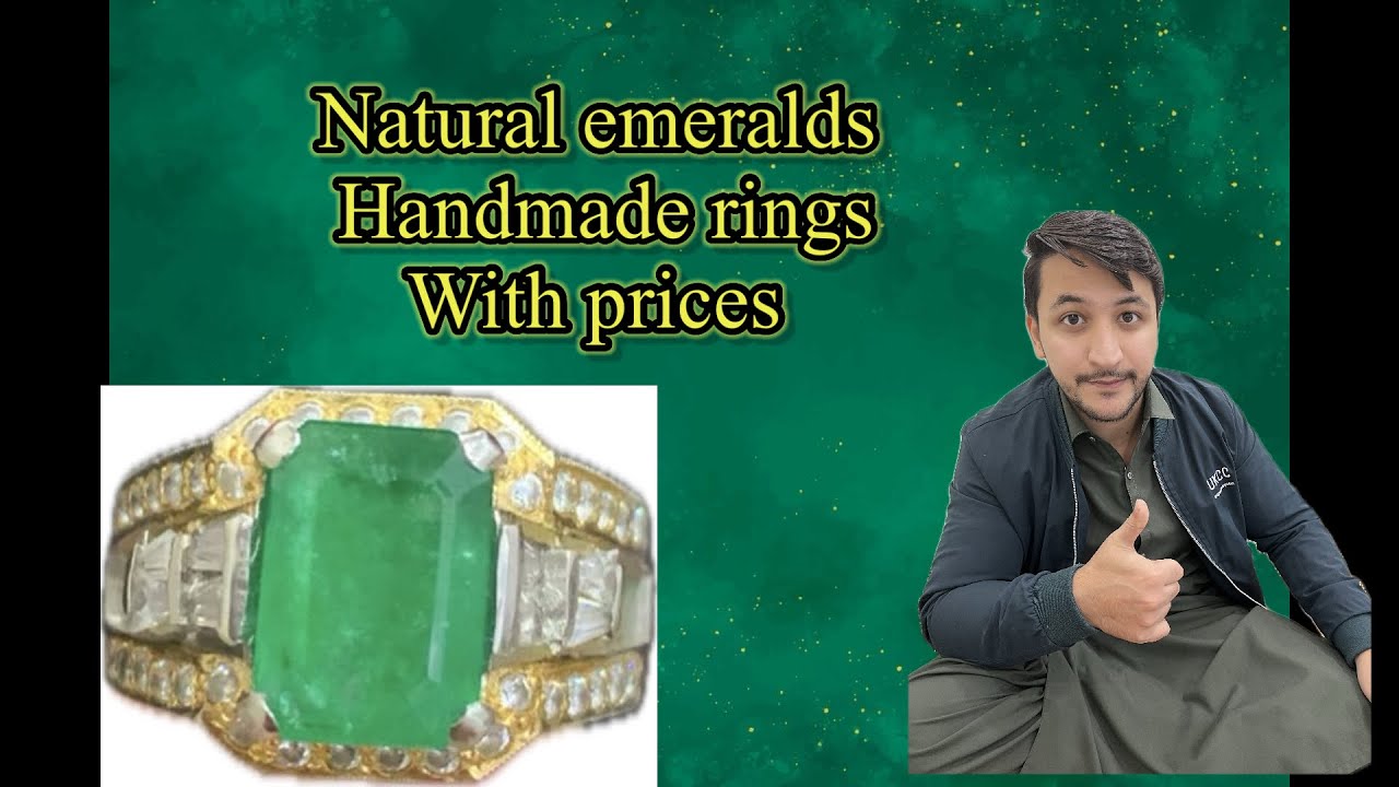 Natural emeralds and rings - YouTube