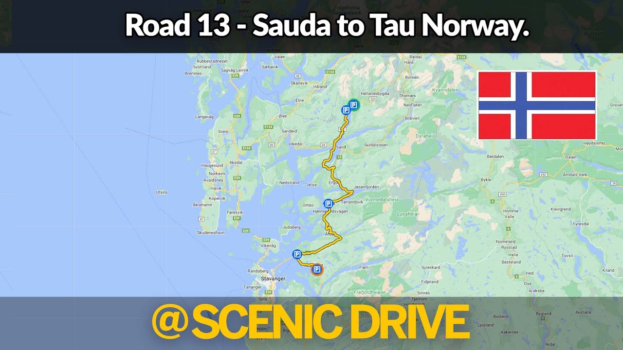 Road 13 Scenic Drive from Sauda to Tau Norway. Scenic highway - YouTube