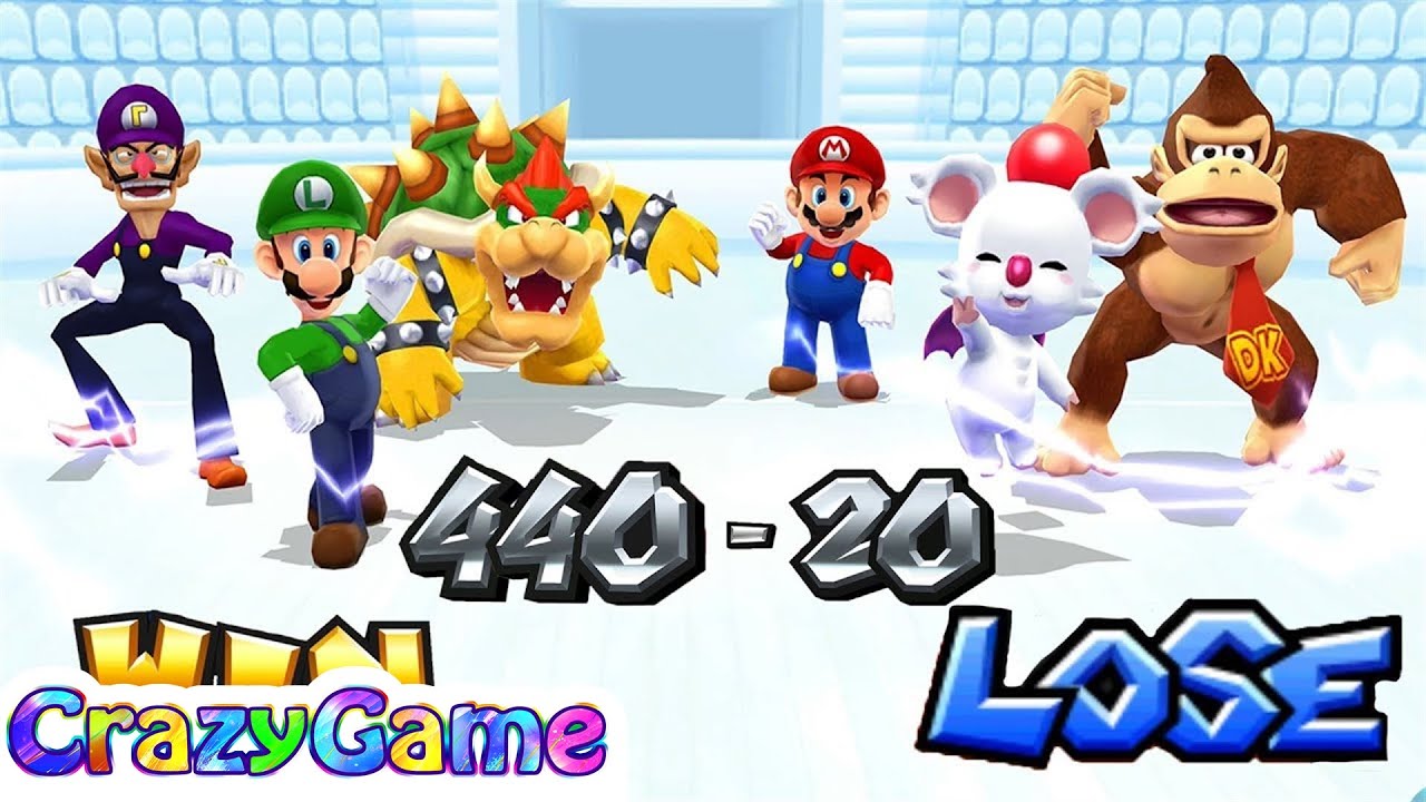Mario Sports Mix - Team Luigi, Bowser, Waluigi Play Basketball Gameplay ...