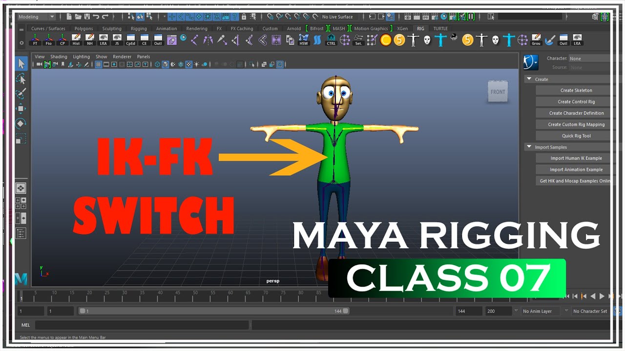 Autodesk Maya Rigging Class 07 - YouTube