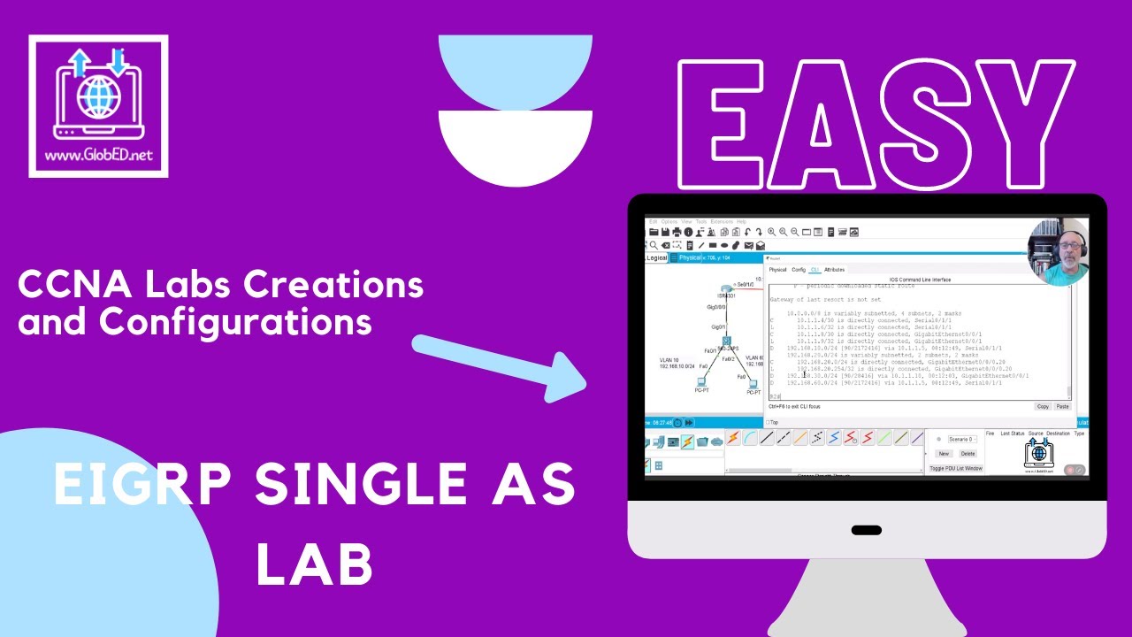 EIGRP Single AS Lab - #10 - YouTube