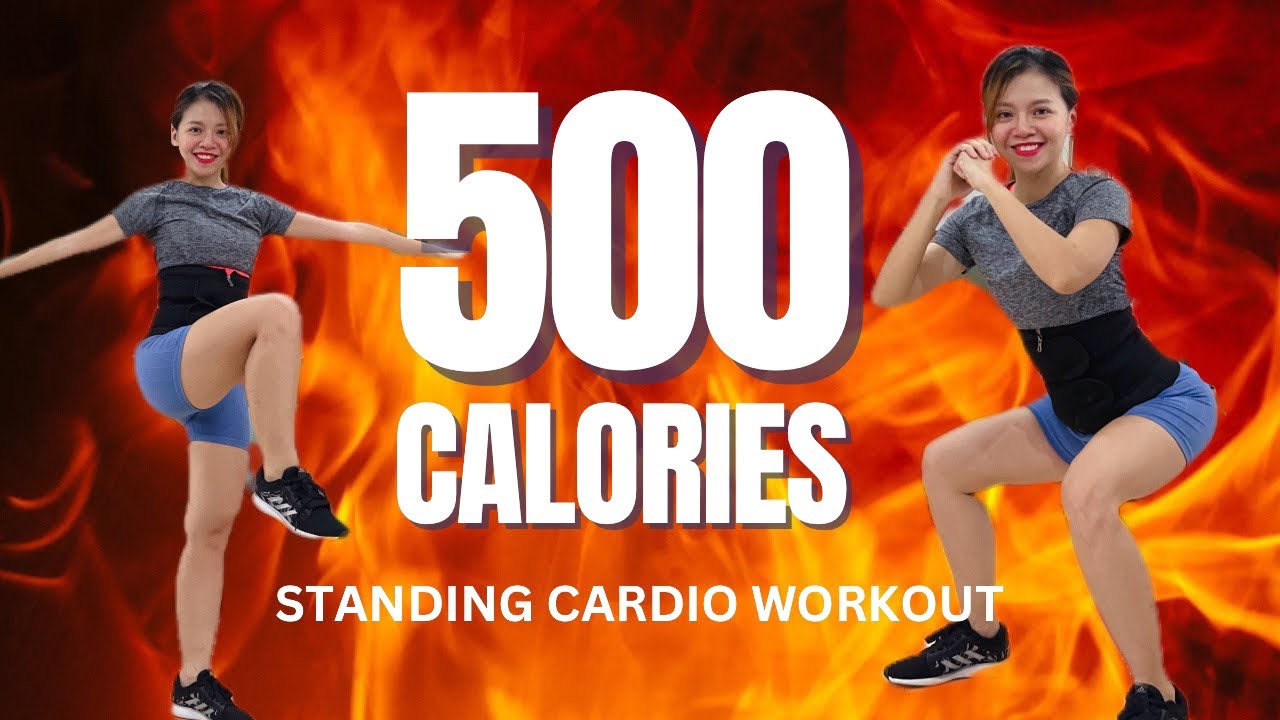 Burn 500 Calories in 30 Minutes All Standing Intermediate Level Cardio ...