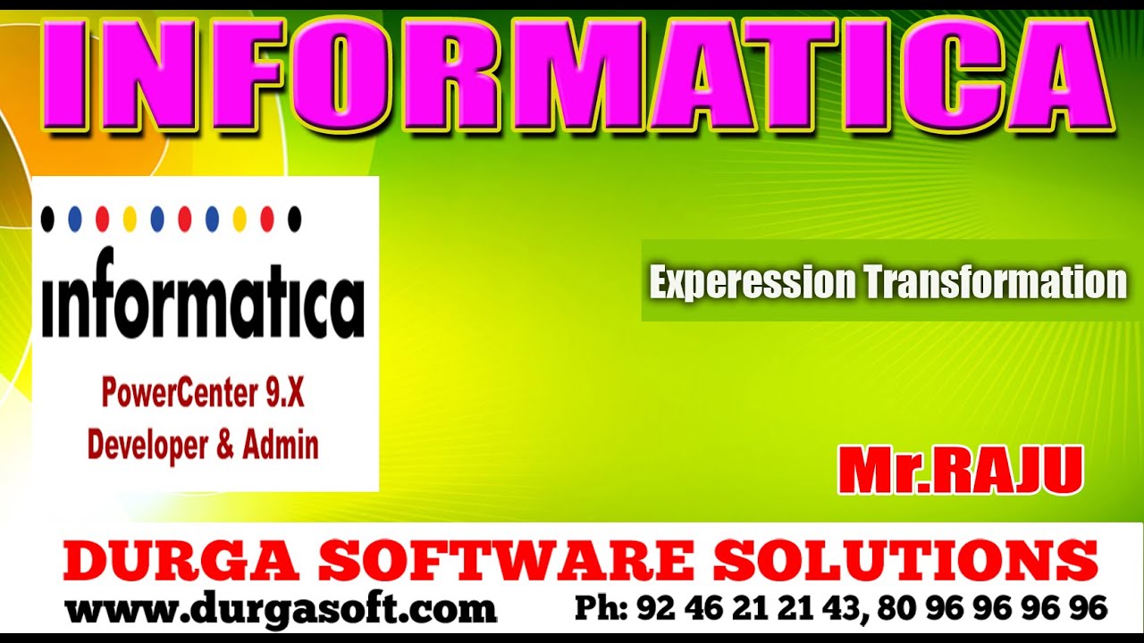 Informatica - Expression Transformation - YouTube