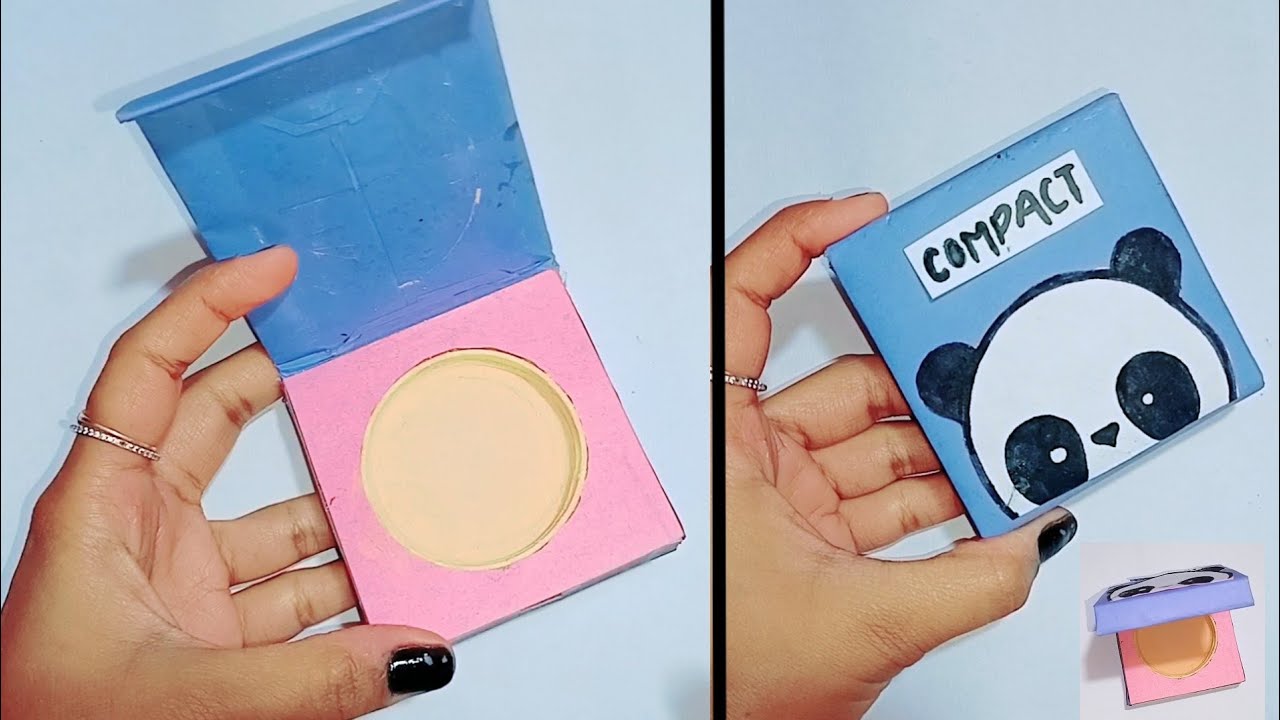how to make compact powder container at home || - YouTube