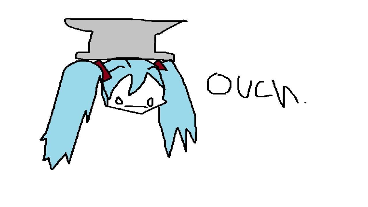 hatsune miku gets hit by an anvil and dies - YouTube