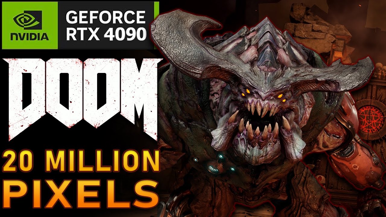 DOOM - RTX 4090 - 7800X 3D [6K] UW (20 Million Pixels) - YouTube