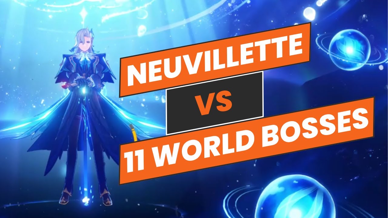 NEUVILLETTE Solo vs 11 World Bosses! | Random Artifacts | GENSHIN ...