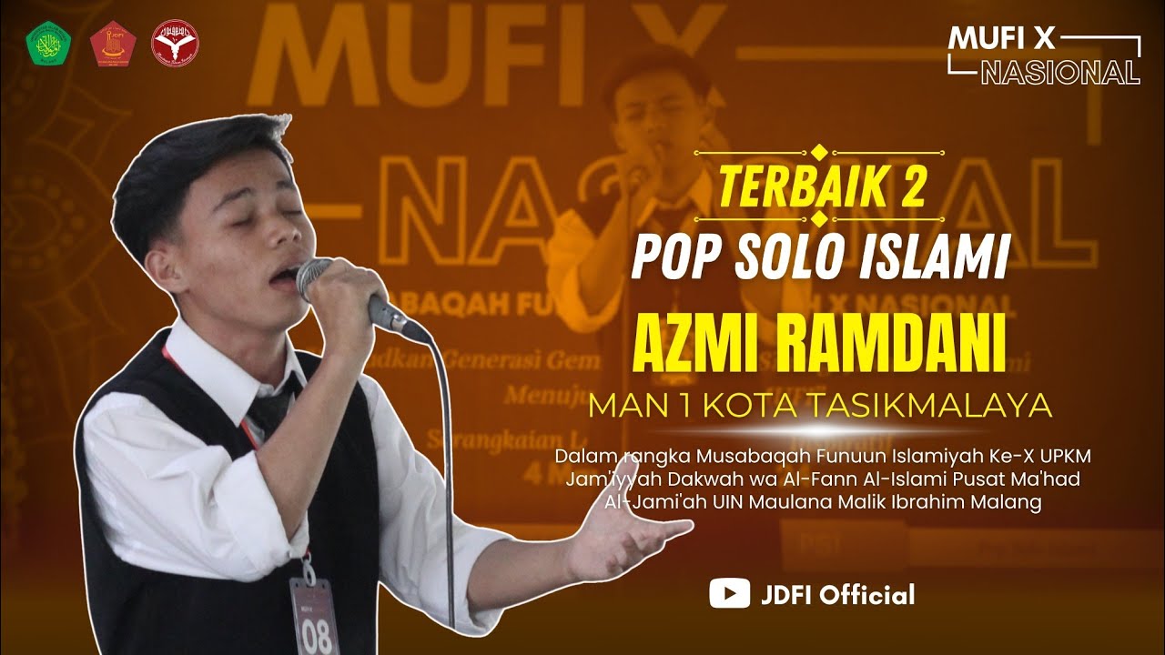 Azmi Ramdani - Terbaik 2 Pop Solo Islami MUFI X Nasional - YouTube