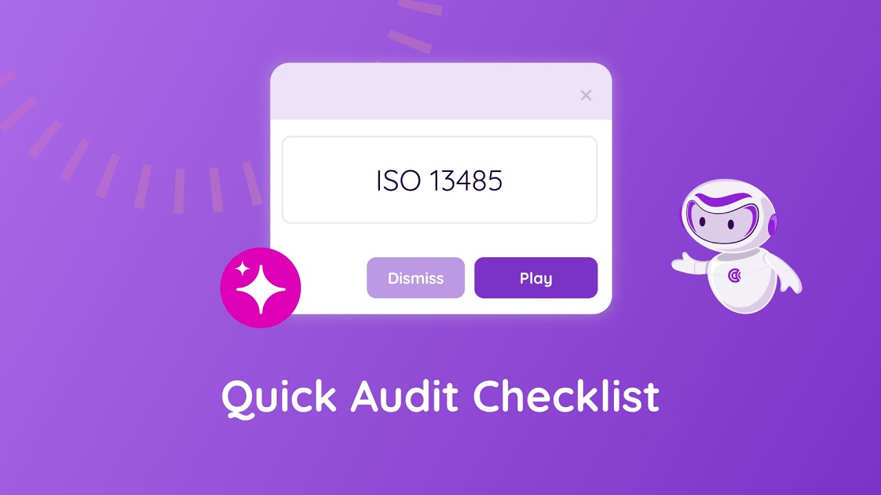 ISO 13485: Quick Audit Checklist - YouTube