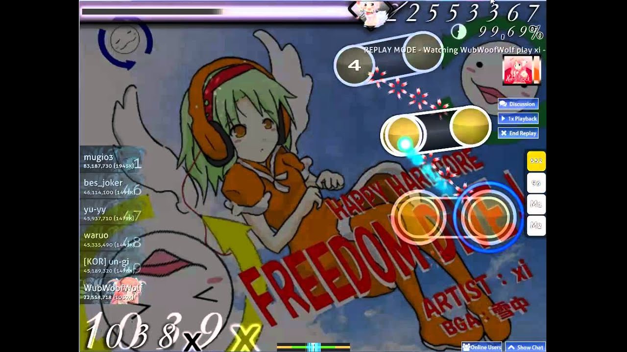 Osu! - xi - Freedom DiVE [Another] (HR,HD) | WubWoofWolf (A) - YouTube