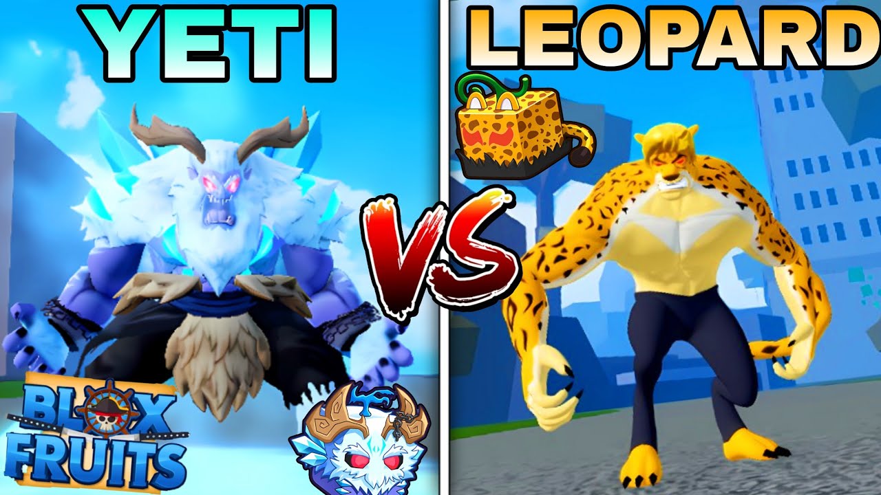 YETI VS LEOPARD EN BLOX FRUITS - YouTube