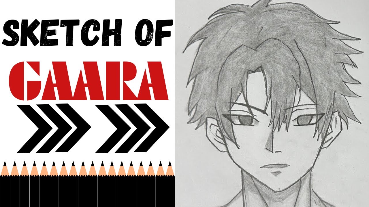 How To Draw Anime Gaara | Step By Step Tutorials For Beginners | Full ...