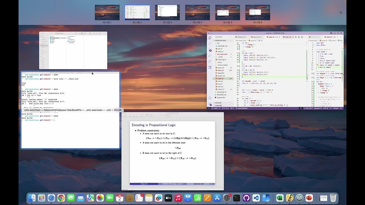 COSE419 Lecture 5: Problem Solving using SMT Solver (2) - YouTube
